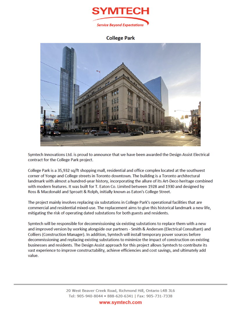 College Park - Symtech Innovations Ltd