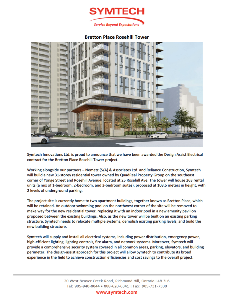 Bretton Place Rosehill Tower - Symtech Innovations Ltd